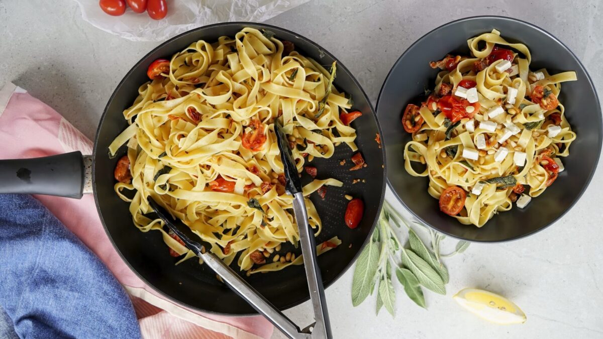 Sage Pasta with Crispy Sage Leaves & Butter Sauce in 15 Minutes