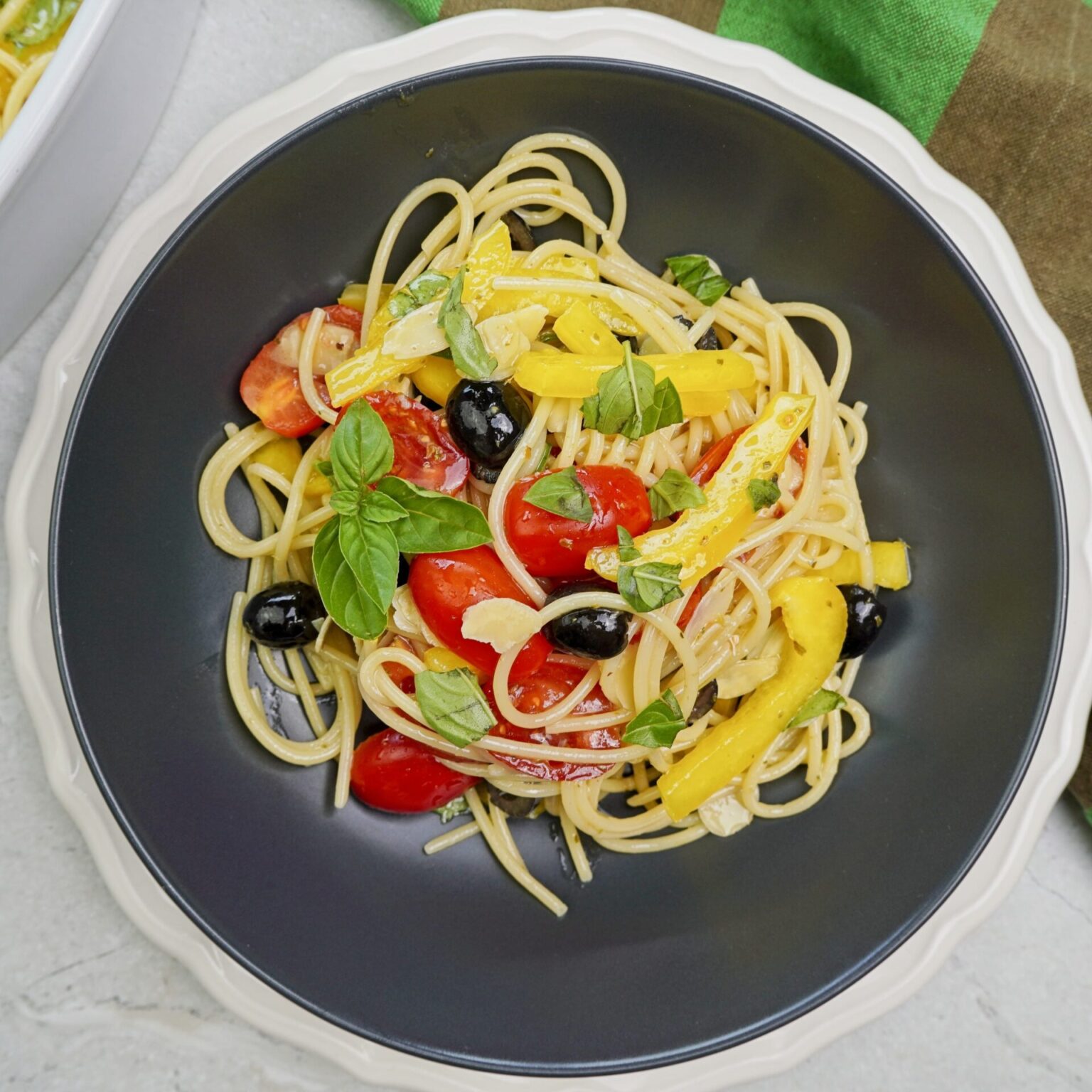 10-Min Spaghetti Salad with Italian Dressing (Step by Step)